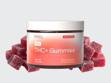 THC+ Happy Gummies 5mg THC | Feel-Good Social Lift | FOCL